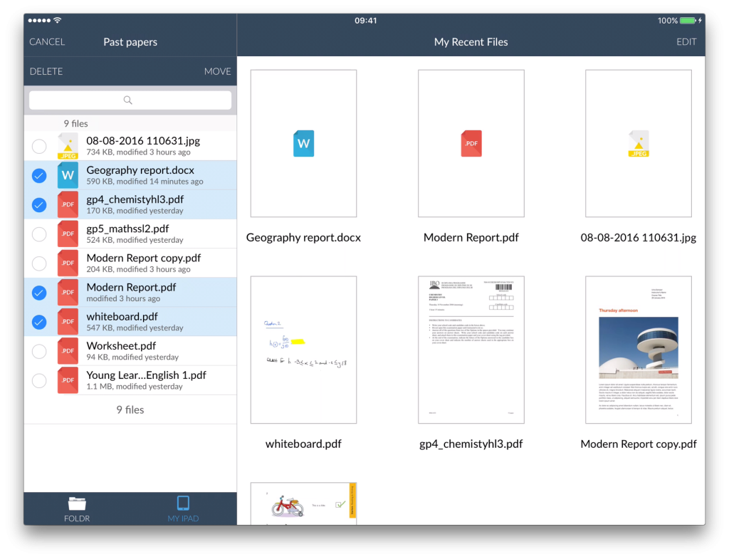 Moving files and folders - Foldr