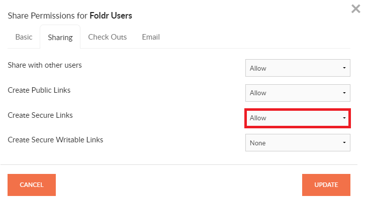 Enabling Secure Links for Users - Foldr