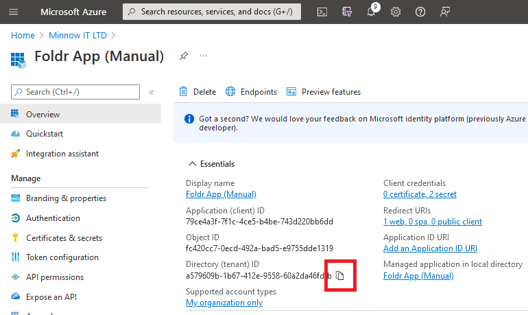 OneDrive & Office 365 Integration (Manual Account Linking) - Foldr
