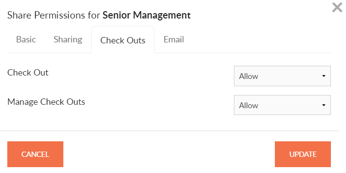 Checkout Permissions - Foldr