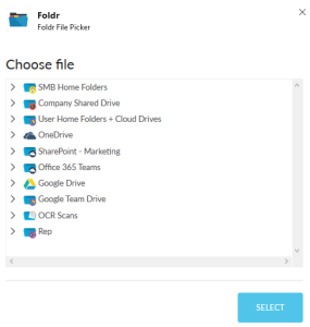 Foldr for Microsoft Teams - File Picker Integration - Foldr