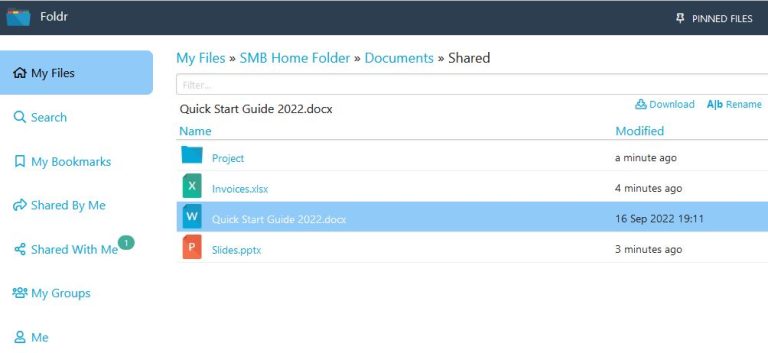Web app file viewer - Foldr