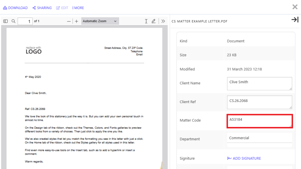 Custom Fields - Foldr