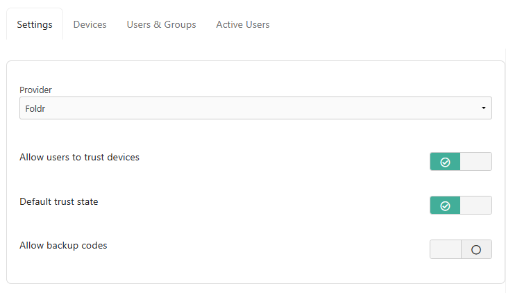 Two Factor Authentication (2FA/MFA) - Foldr