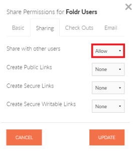 How to Enable Sharing for Users - Foldr