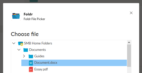 Foldr for Microsoft Teams – File Picker Integration – Foldr